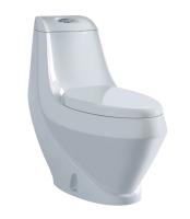 China Mocee Wash Down One-Piece Toilet 780x400x760mm Siphon-less Gravity Flush Floor-Mounted for sale