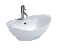 China Ceramic Vessel Sink Art Basin Above Counter Bathroom Vanity 16 Inch Glossy White for sale