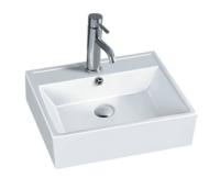 China Ceramic Vessel Sink Art Basin Above Counter Bathroom Vanity 16 Inch Glossy White for sale