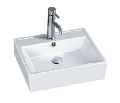 China Ceramic Vessel Sink Art Basin Above Counter Bathroom Vanity 16 Inch Glossy White for sale
