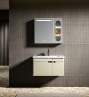 China Smart Bathroom Vanity with LED Anti-Fog Mirror and Medicine Cabinet 60cm for sale