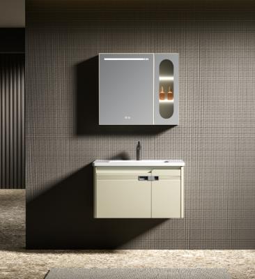 China Smart Bathroom Vanity with LED Anti-Fog Mirror and Medicine Cabinet 60cm for sale