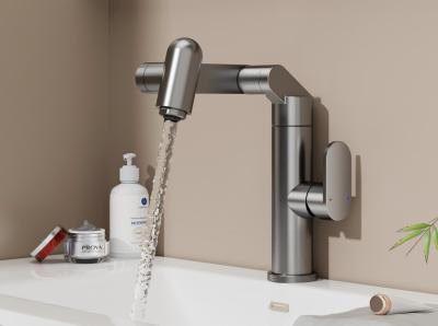 China 360° Foldable Basin Mixer Faucet 9020 Lead-Free Aluminum Digital Temperature Display for sale