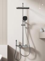 China Gun Grey Four-Function Deluxe Knob Shower Set – Space Aluminum Construction - 3076 for sale