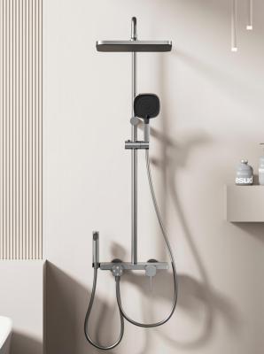 China Gun Grey Four-Function Deluxe Knob Shower Set – Space Aluminum Construction - 3076 for sale
