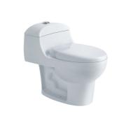 China Mocee Siphonic One-Piece Toilet 690x410x600mm Floor-Mounted Ceramic S-Trap 300mm 400mm for sale