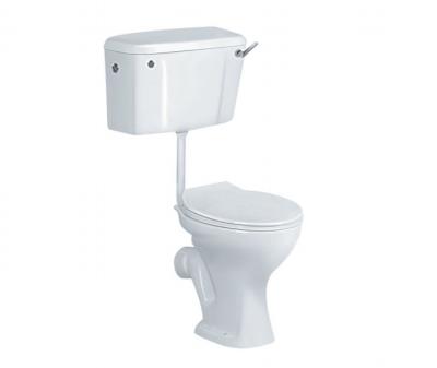China Mocee Washdown Two-Piece Toilet Floor-Mounted Ceramic 630x430x1100mm P-trap 180mm for sale