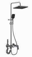 China Aluminum Shower Set 3079 Lead Free Rainfall Shower with Air Injection 8 Inch for sale