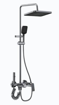 China Aluminum Shower Set 3079 Lead Free Rainfall Shower with Air Injection 8 Inch for sale