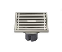 China Stainless Steel Floor Drain 100x100mm Anti Odor Bathroom Shower Drain Cover 9mm Thick for sale