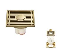 China Stainless Steel Floor Drain 100x100mm Anti Odor Bathroom Shower Drain Cover 9mm Thick for sale