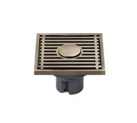 China Stainless Steel Floor Drain 100x100mm Anti Odor Bathroom Shower Drain Cover 9mm Thick for sale