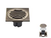 China Heavy Duty Stainless Steel Floor Drain 100x100mm Anti Odor Square Shower Drain Cover 6mm Thick for sale