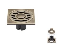 China Heavy Duty Stainless Steel Floor Drain 100x100mm Anti Odor Square Shower Drain Cover 6mm Thick for sale