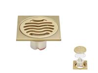 China Heavy Duty Stainless Steel Floor Drain 100x100mm Anti Odor Square Shower Drain Cover 6mm Thick for sale
