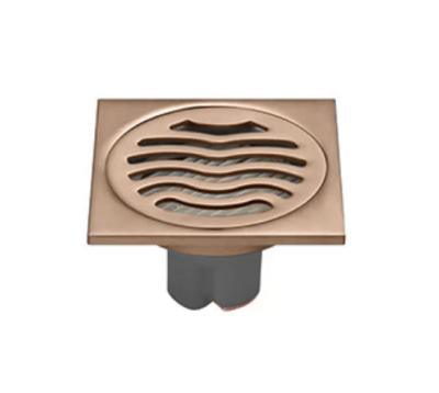 China Heavy Duty Stainless Steel Floor Drain 100x100mm Anti Odor Square Shower Drain Cover 6mm Thick for sale