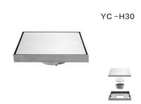China 304 Stainless Steel Invisible Tile Insert Floor Drain 60x60mm to 300x300mm Square Shower Drain for sale