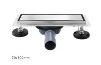 China 304 Stainless Steel Linear Tile Insert Floor Drain 70x300-800mm Anti Odor Shower Drain for sale