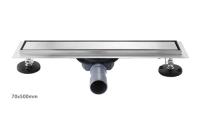 China 304 Stainless Steel Linear Tile Insert Floor Drain 70x300-800mm Anti Odor Shower Drain for sale