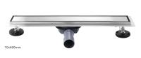 China 304 Stainless Steel Linear Tile Insert Floor Drain 70x300-800mm Anti Odor Shower Drain for sale
