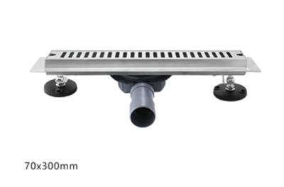 China 304 Stainless Steel Linear Tile Insert Floor Drain 70x300-800mm Anti-Odor Shower Drain for sale