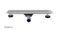 China 304 Stainless Steel Linear Tile Insert Floor Drain 70x300-800mm Anti-Odor Shower Drain for sale