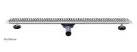 China 304 Stainless Steel Linear Tile Insert Floor Drain 70x300-800mm Anti-Odor Shower Drain for sale