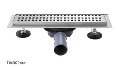 China 304 Stainless Steel Linear Floor Drain 70x600mm Concealed Tile-In Design OJ-F6S for sale