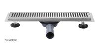 China 304 Stainless Steel Linear Floor Drain 70x600mm Concealed Tile-In Design OJ-F6S for sale