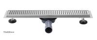 China 304 Stainless Steel Linear Floor Drain 70x600mm Concealed Tile-In Design OJ-F6S for sale