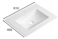 China Modern Plywood Bathroom Vanity with LED Mirror 6055 Waterproof 60cm Cabinet Set for sale
