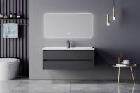 China Mocee 6052-1 Plywood Bathroom Vanity with LED Mirror 60cm Waterproof Cabinet Set for sale