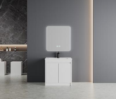 China Modern Plywood Bathroom Vanity with LED Mirror 6051-1 Waterproof Cabinet Set 1200mm for sale
