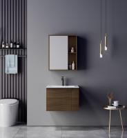 China Moisture Resistant Plywood Bathroom Vanity with Mirror Cabinet 6048 Optional LED for sale