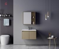 China Moisture Resistant Plywood Bathroom Vanity with Mirror Cabinet 6047 Optional LED for sale