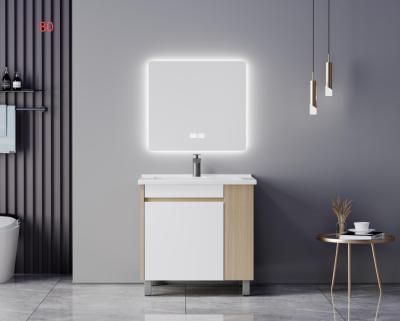 China Mocee CK001 Plywood Bathroom Vanity with LED Mirror 600mm Waterproof Cabinet Set for sale