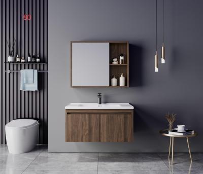 China Mocee CK002 Plywood Bathroom Vanity with Mirror Cabinet 600mm Waterproof Set for sale