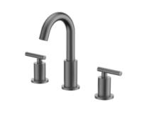 China Solid Brass Double Handle Basin Faucet 25007 Hot Cold Water Bathroom Sink Mixer Tap for sale