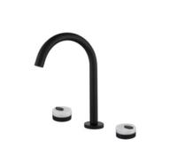 China Solid Brass Double Handle Basin Faucet 25017 Hot Cold Water Bathroom Sink Mixer Tap for sale