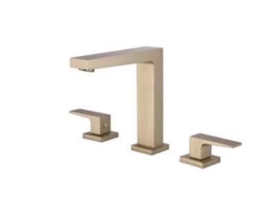 China Double Handle Basin Faucet 25020 Solid Brass Bathroom Sink Mixer Tap Hot Cold Water for sale