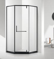China 304 Stainless Steel 8mm Tempered Glass Diamond Corner Shower Enclosure Custom Size Available for sale