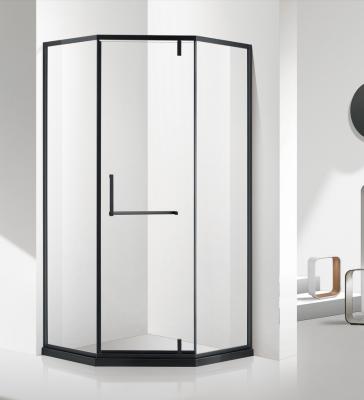 China 304 Stainless Steel 8mm Tempered Glass Diamond Corner Shower Enclosure Custom Size Available for sale
