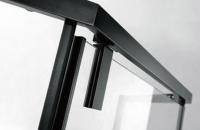 China 304 Stainless Steel 8mm Tempered Glass Diamond Corner Shower Enclosure Custom Size Available for sale