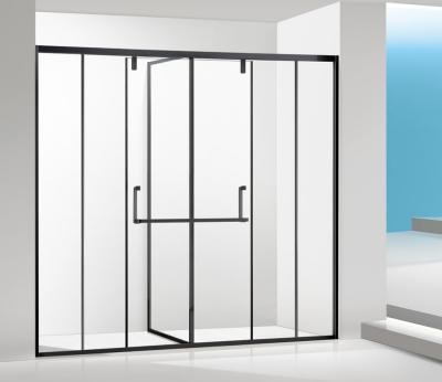 China T-Shaped Shower Enclosure 304 Stainless Steel 8mm Tempered Glass Custom Size Available for sale