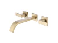 China Double Handle Basin Faucet 25125 Solid Brass Bathroom Sink Mixer Tap Hot Cold Water for sale