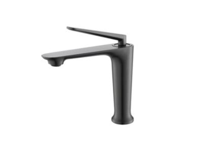 China Solid Brass Single Handle Basin Faucet 25204 Modern Bathroom Sink Mixer Tap 1 Hole for sale