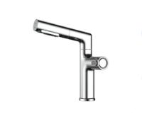 China Pull-Out Basin Faucet 25213 Height Adjustable Lift Design Brass Single Handle Bathroom Mixer Tap for sale