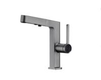 China Zinc Alloy Pull-Out Basin Mixer Tap Single Handle Hot Cold Water Bathroom Sink Faucet 25217 for sale