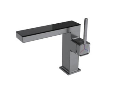 China Brass Single Handle Basin Faucet 25221 Bathroom Sink Mixer Tap Hot Cold Water for sale