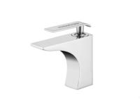 China Brass Single Handle Basin Faucet 25228 Bathroom Sink Mixer Tap Hot Cold Water 1 Hole for sale
